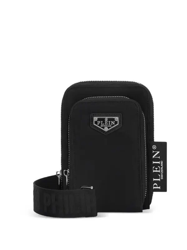 Philipp Plein Zipped Smartphone Messenger Bag - Black