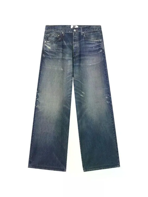Izzue Distressed Wide-leg Jeans