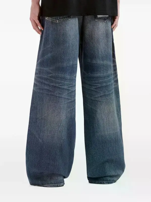 Izzue Distressed Wide-leg Jeans