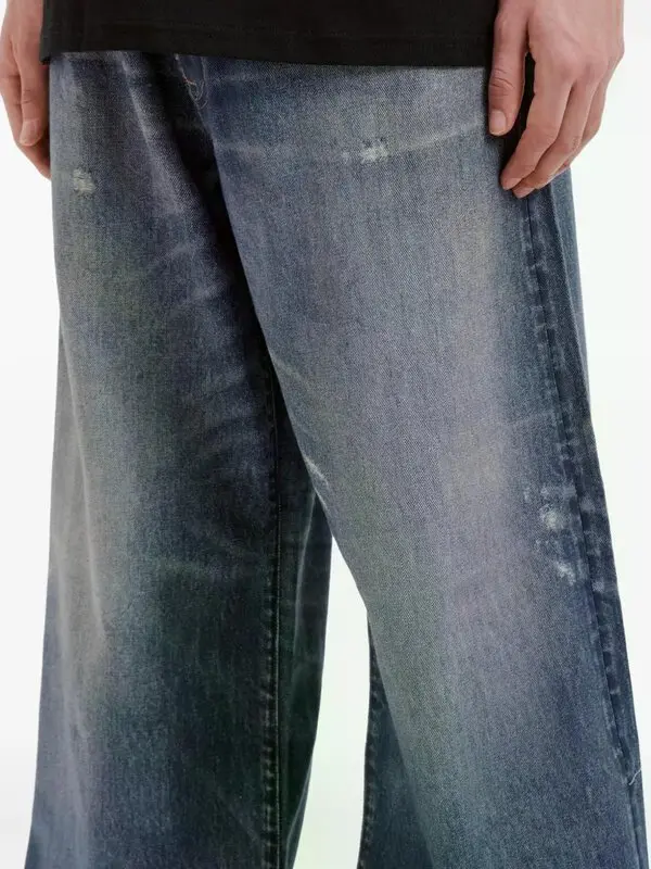 Izzue Distressed Wide-leg Jeans