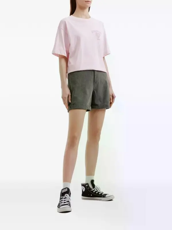 CHOCOOLATE Heart Embroidered Shorts - Grey