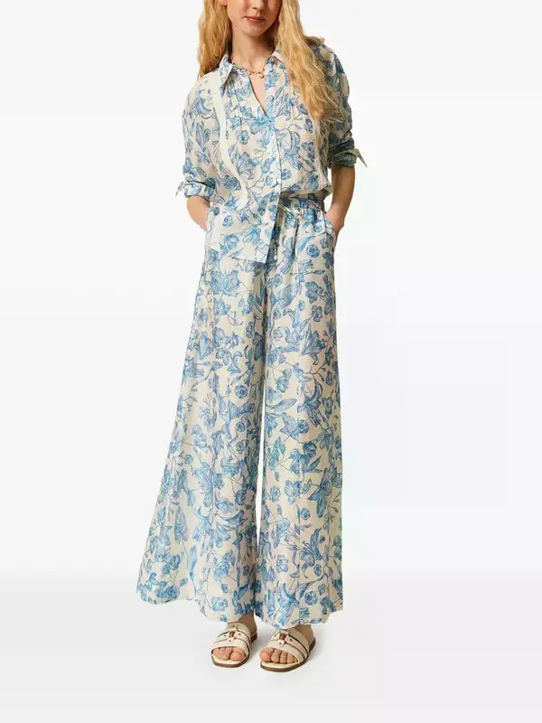 TWINSET Floral-print Palazzo Trousers