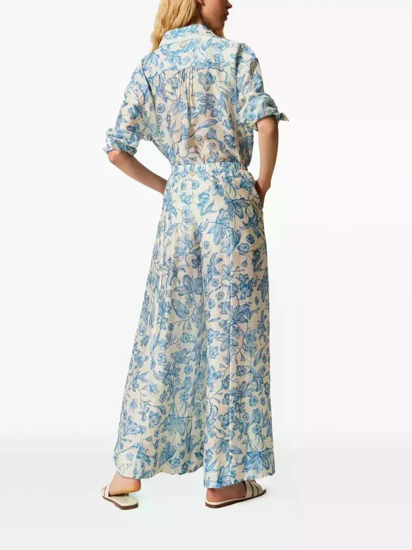 TWINSET Floral-print Palazzo Trousers