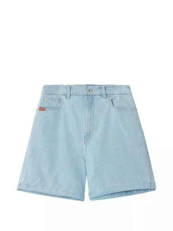 CHOCOOLATE Roll-cuff Denim Shorts - Blue