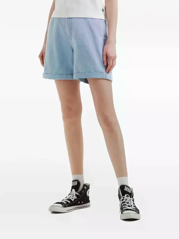 CHOCOOLATE Roll-cuff Denim Shorts - Blue