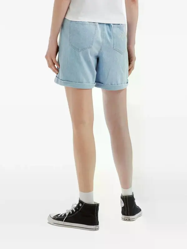 CHOCOOLATE Roll-cuff Denim Shorts - Blue