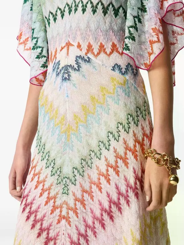 Missoni Maxi V-neck Dress - Neutrals