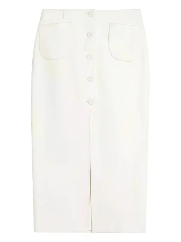 MARGAUX LONNBERG Knitted Midi Skirt - White