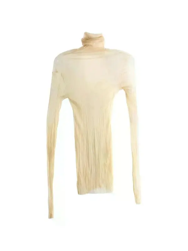CORTANA Pleated Long-sleeve Top - Neutrals