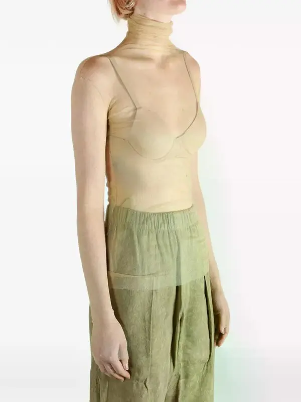 CORTANA Pleated Long-sleeve Top - Neutrals