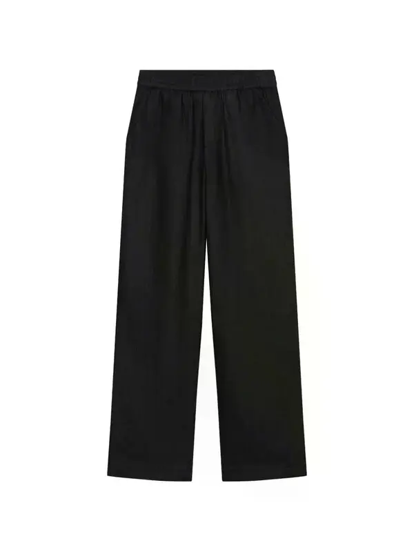 Closed Elasticated-waistband Trousers - Black