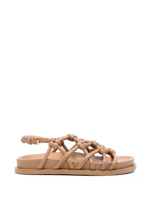 Agl Knots Cristina Leather Sandals - Neutrals