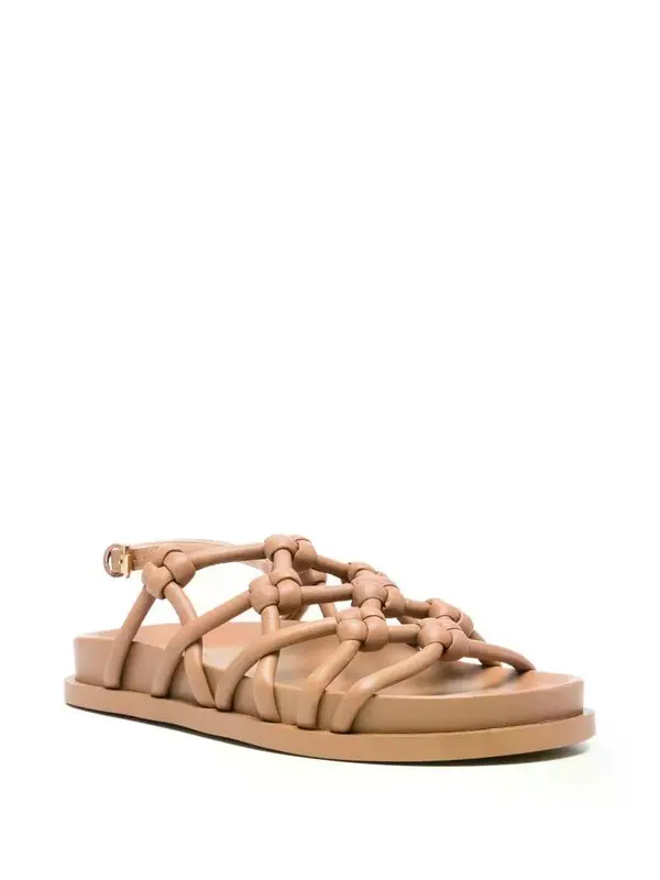 Agl Knots Cristina Leather Sandals - Neutrals
