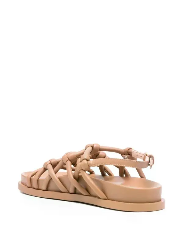 Agl Knots Cristina Leather Sandals - Neutrals