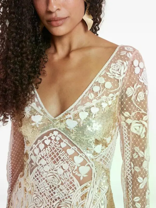 TEMPERLEY LONDON Gigi Embroidered Maxi Dress