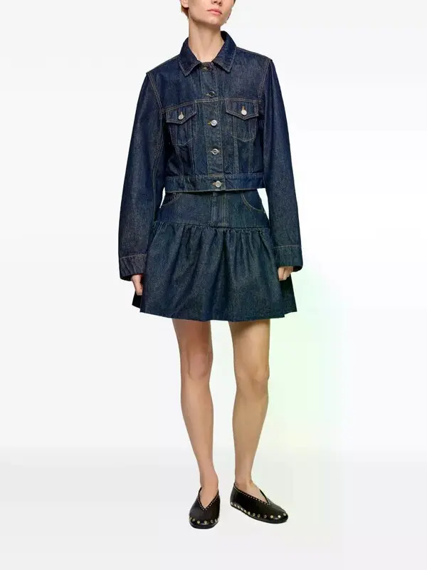 GANNI Flap-pocket Denim Jacket - Blue