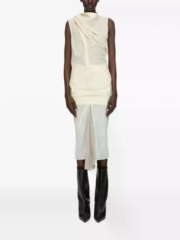 Rick Owens Draped Sleeveless Shirt - Neutrals