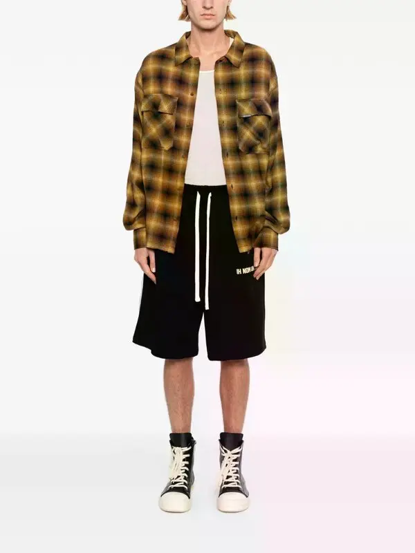 IH NOM UH NIT Logo-print Knee-length Shorts