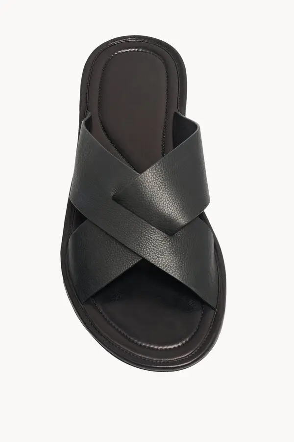 THE ROW Malick Cross Sandal - Black