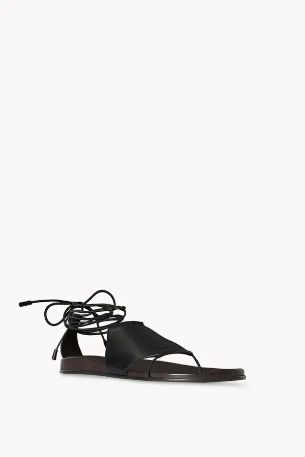 THE ROW Vivienne Lace Up Sandal - Black