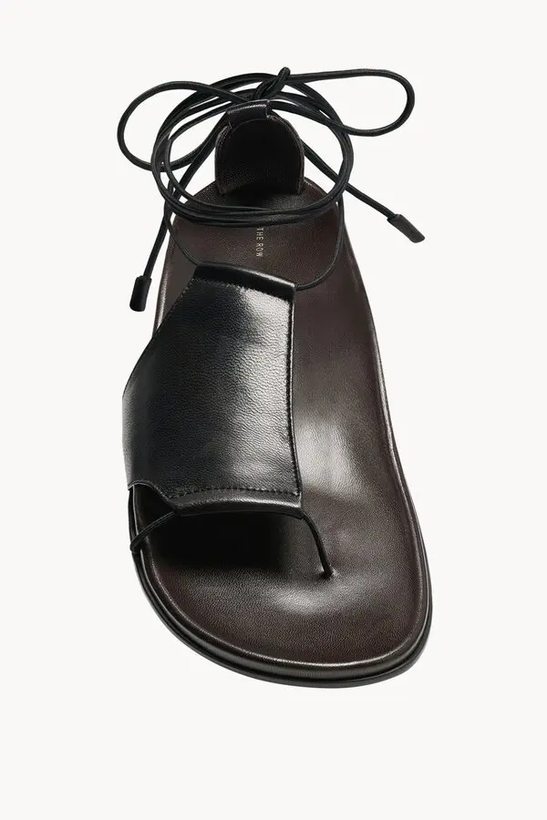 THE ROW Vivienne Lace Up Sandal - Black