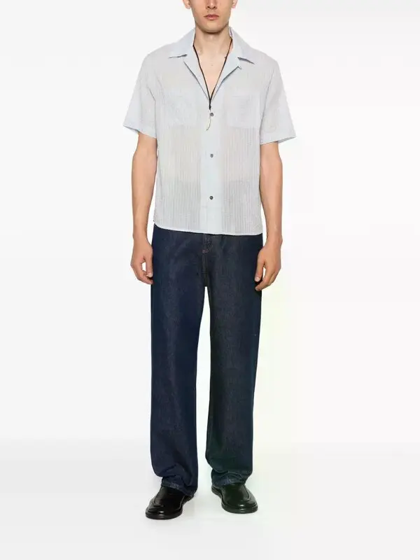 CARTER YOUNG Pocket Seersucker Shirt