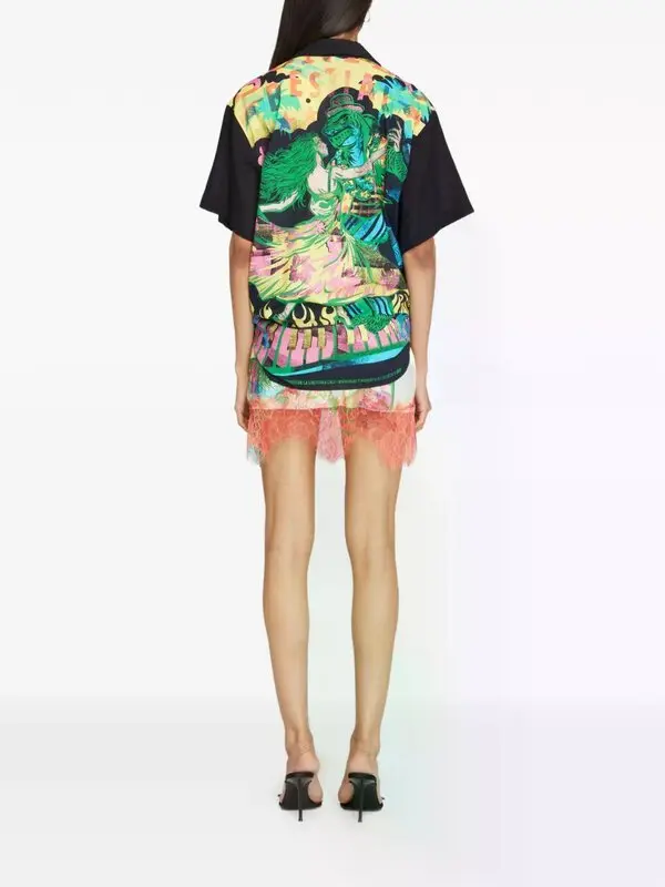 DONDE ESTEBAN Sonido Bestial Mini Skirt - White