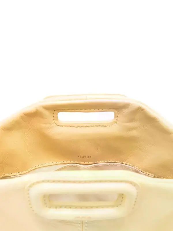 Maje Mini Miss M Fringed Leather Tote Bag - Yellow