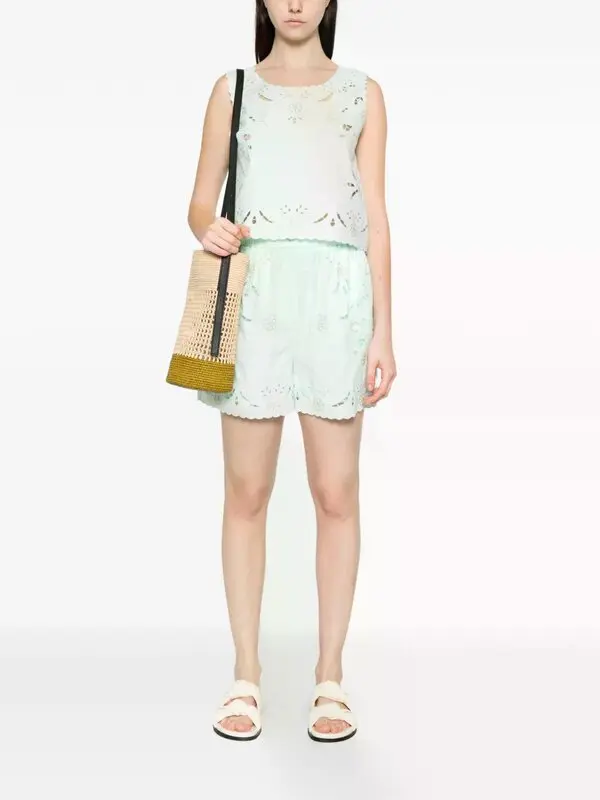 FORTE_FORTE Floral Scalloped Top