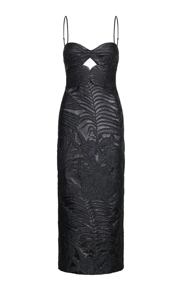 Johanna Ortiz Cutout Midi Dress - Black