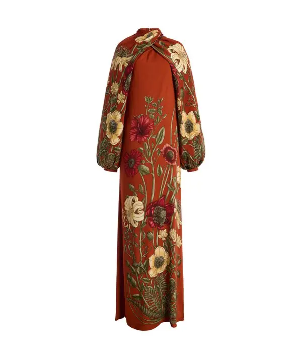 Johanna Ortiz Selva Intima Floral Maxi Dress - Orange