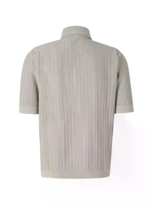 LARDINI Buttoned Ribbed Shirt - Grey