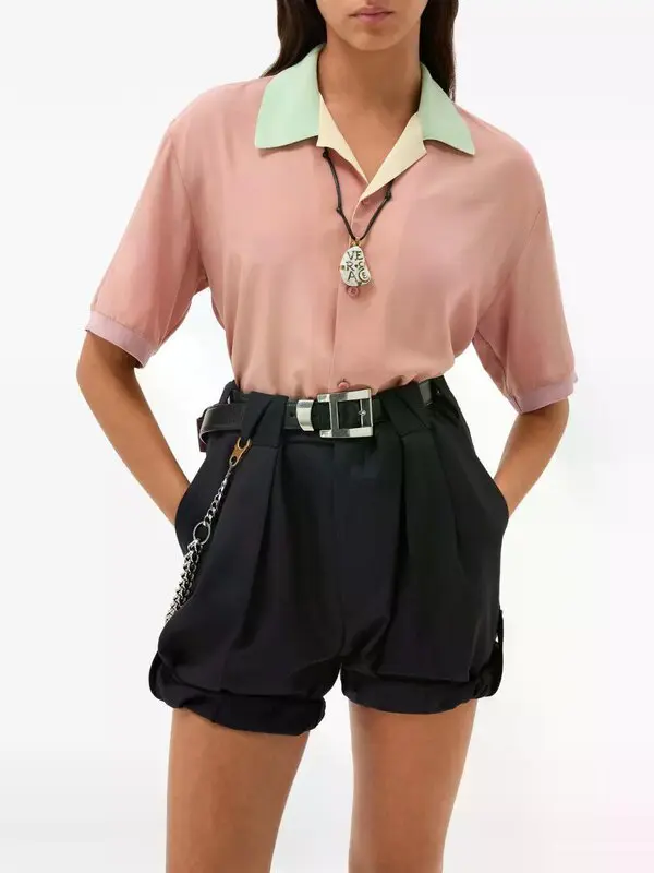 Versace Poplin Crop Shirt - Pink