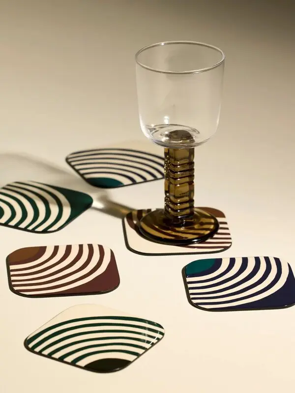 MAISON SARAH LAVOINE Mirage Lacquered Coasters Set - Multicolour