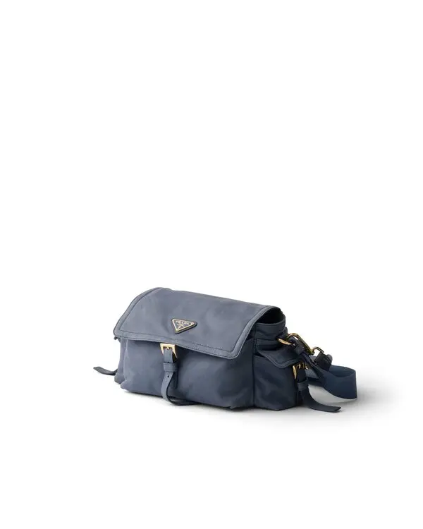 Prada Explore Medium Nappa Leather Shoulder Bag - Blue