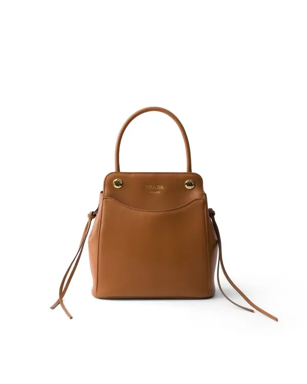 Prada Mini Leather Handbag - Brown
