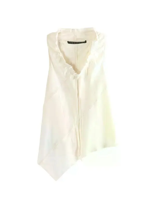YEHUAFAN Ruffle Trim Top