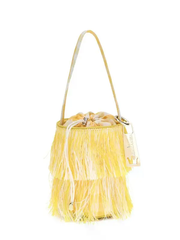 LA MILANESA Anemone Striped Fringed Tote Bag