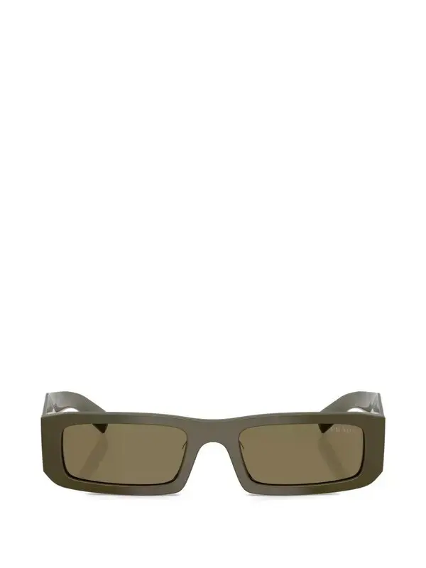 Prada Triangle-logo Sunglasses - Green
