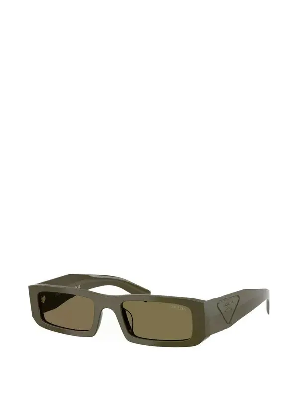 Prada Triangle-logo Sunglasses - Green