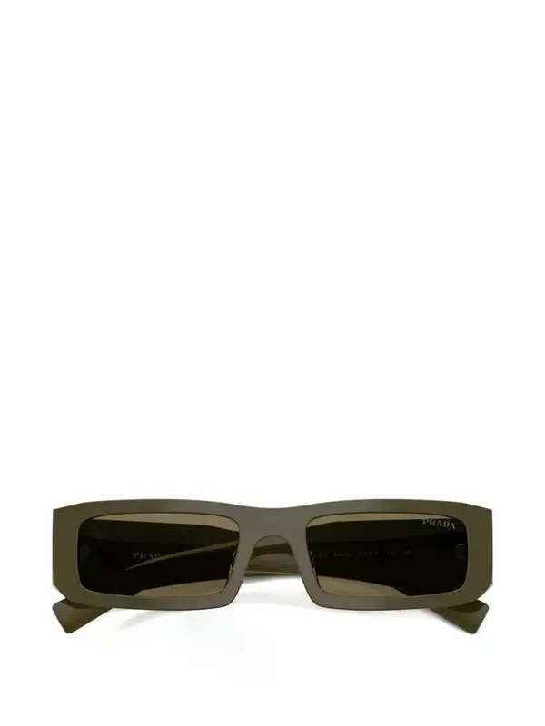Prada Triangle-logo Sunglasses - Green