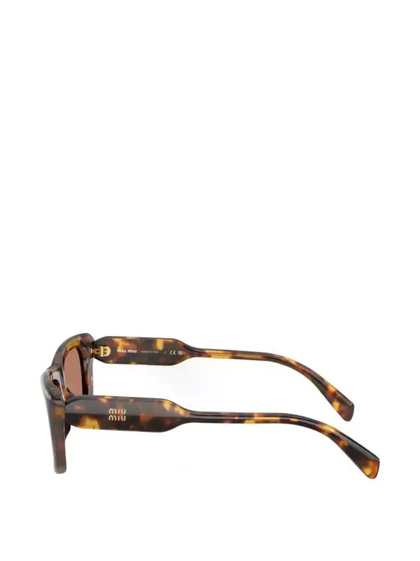 Miu Miu Tortoiseshell-effect Sunglasses - Brown