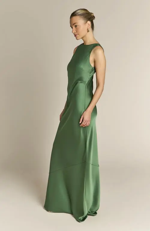 REWRITTEN Paloma Scoop Back Maxi Dress - Olive