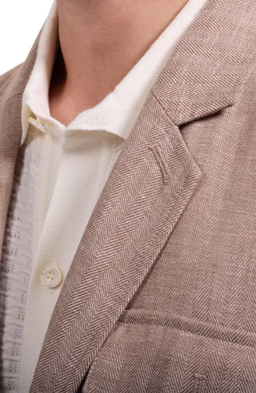 Bugatchi Linen Safari Jacket - Tobacco