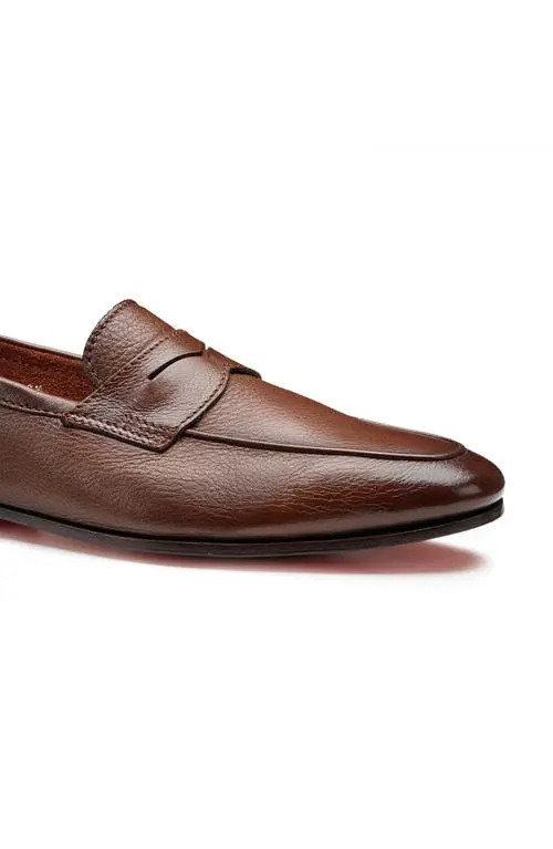 Santoni Carlos Penny Loafer - Light Brown