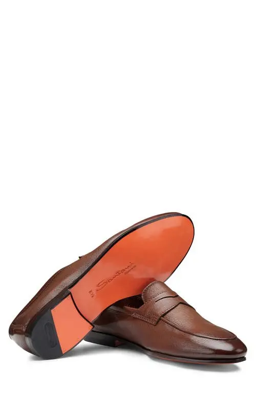 Santoni Carlos Penny Loafer - Light Brown