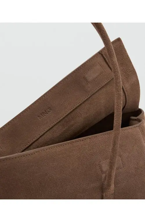 Mango Suede Shoulder Bag