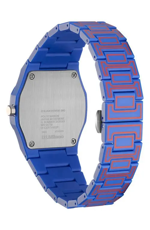 D1 MILANO Polycarbon Bracelet Watch - Blue-orange