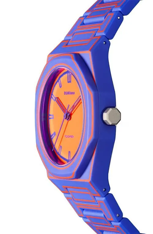 D1 MILANO Polycarbon Bracelet Watch - Blue-orange