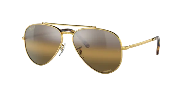 Ray-ban Aviator Sunglasses With Polarized+ Lenses - Silver & Brown Polarized